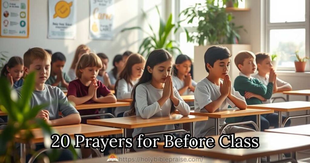 20 Prayers for Before Class