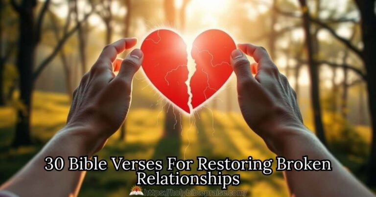30 Bible Verses For Restoring Broken Relationships