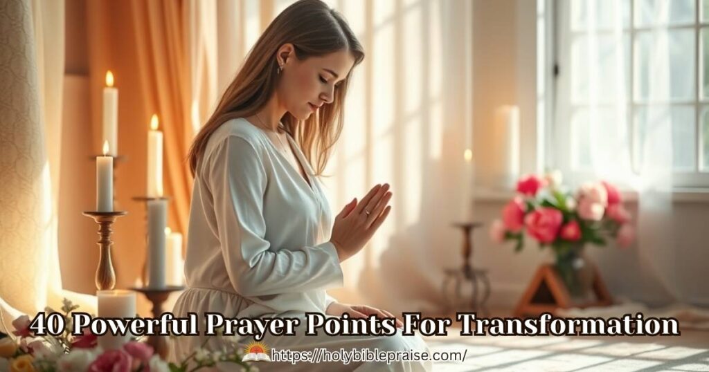 40 Powerful Prayer Points For Transformation